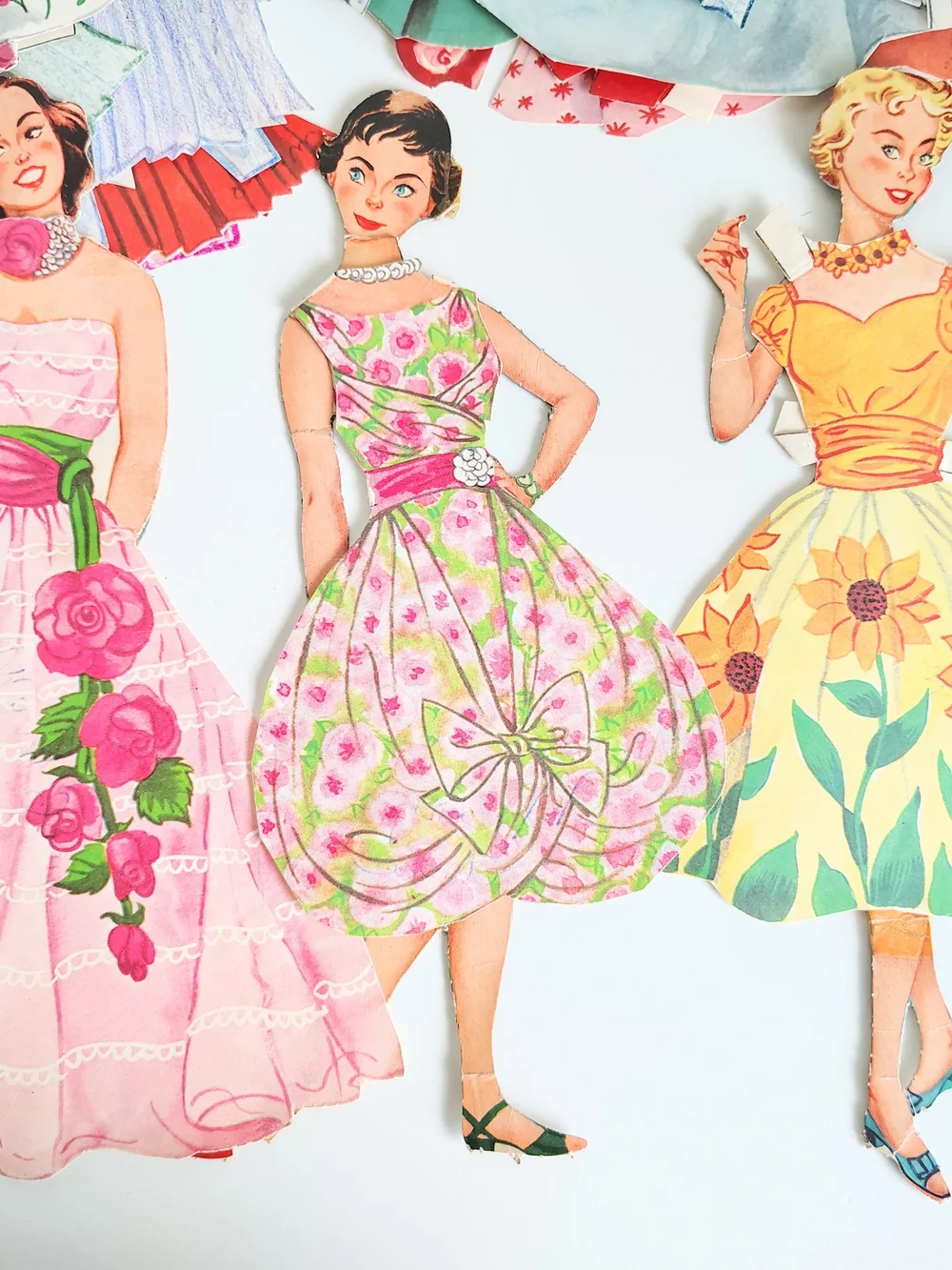 Whitman Publishing | Toys | 95s Vintage Paper Doll Set Of 3 Girls With ...